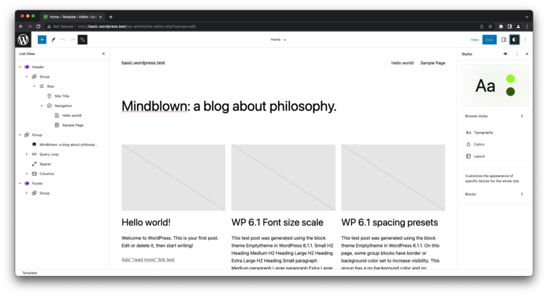 Introduction to the Site Editor - Full Site Editing